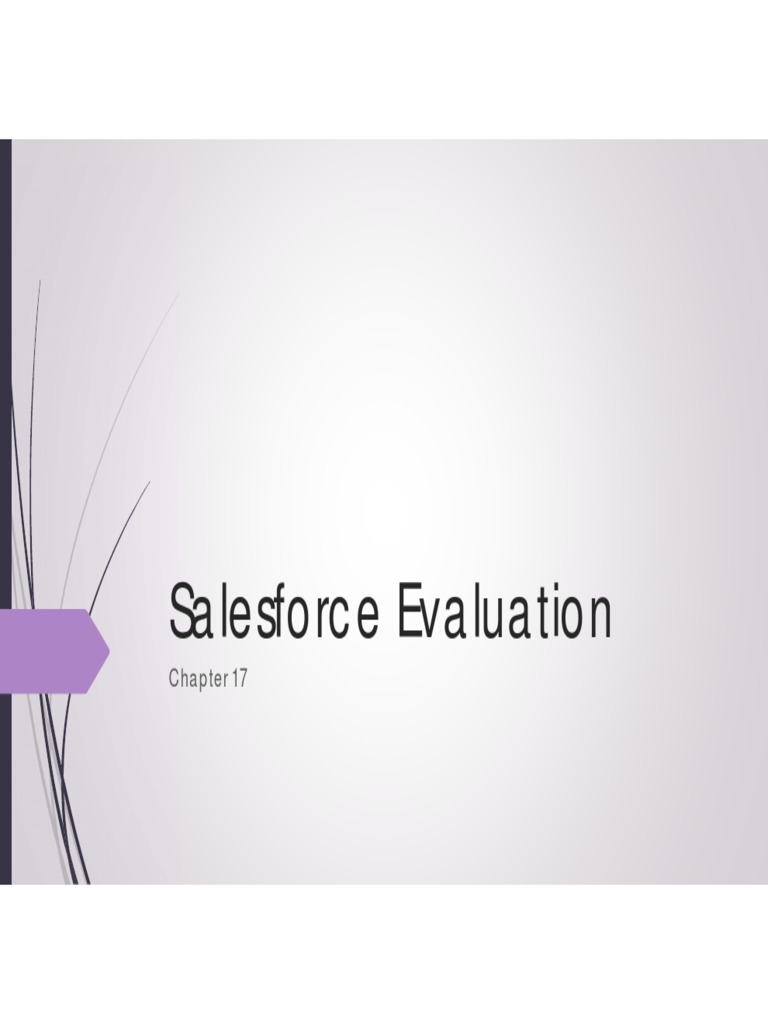 Salesforce Evaluation Guide | PDF