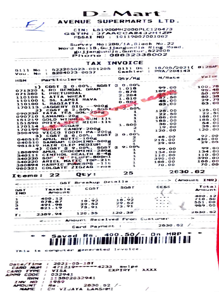 Dmart Bill | PDF | Public Administration | Policy