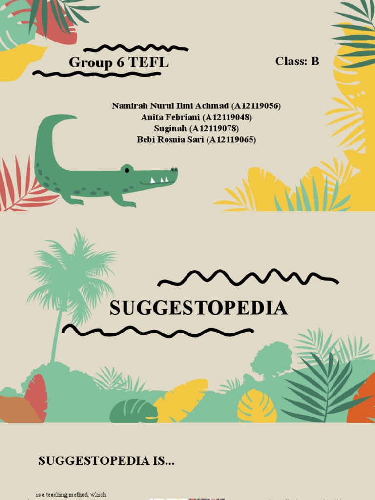 Group 6 TEFL - Suggestopedia | PDF | Teaching Method | Language Education