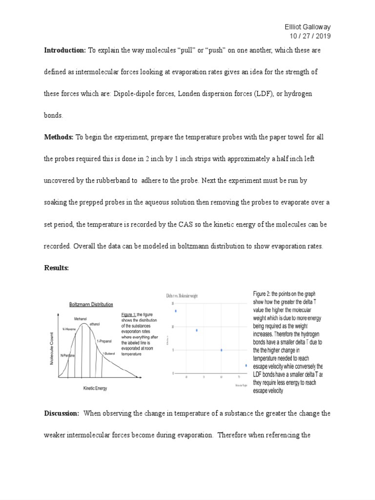 Intermolecular Forces Lab | PDF | Intermolecular Force | Chemical Bond