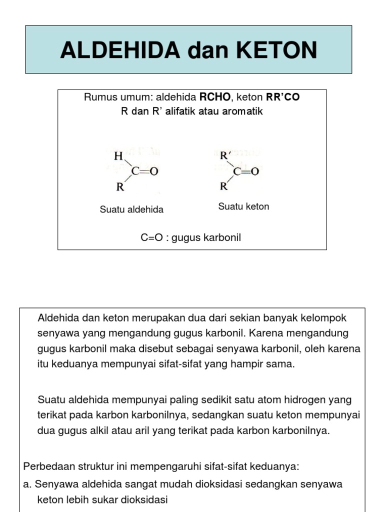 Aldehida & Keton: Sifat dan Tata Nama | PDF | Kajian Bahasa Asing ...