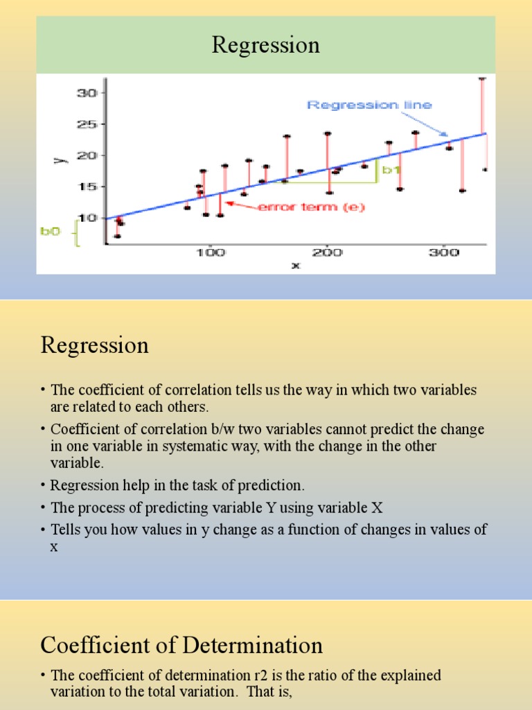 Regression Pdf Coefficient Of Determination Regression Analysis