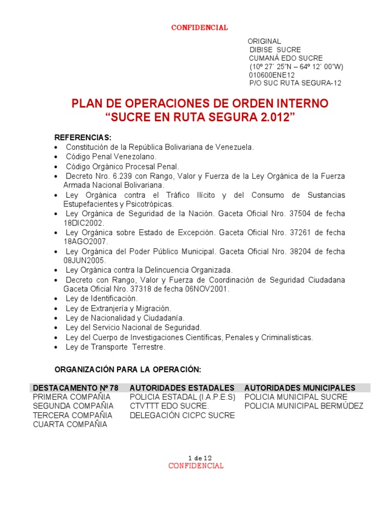 Plan Sucre Ruta Segura 2015 Vial | PDF | Transporte público | Transporte