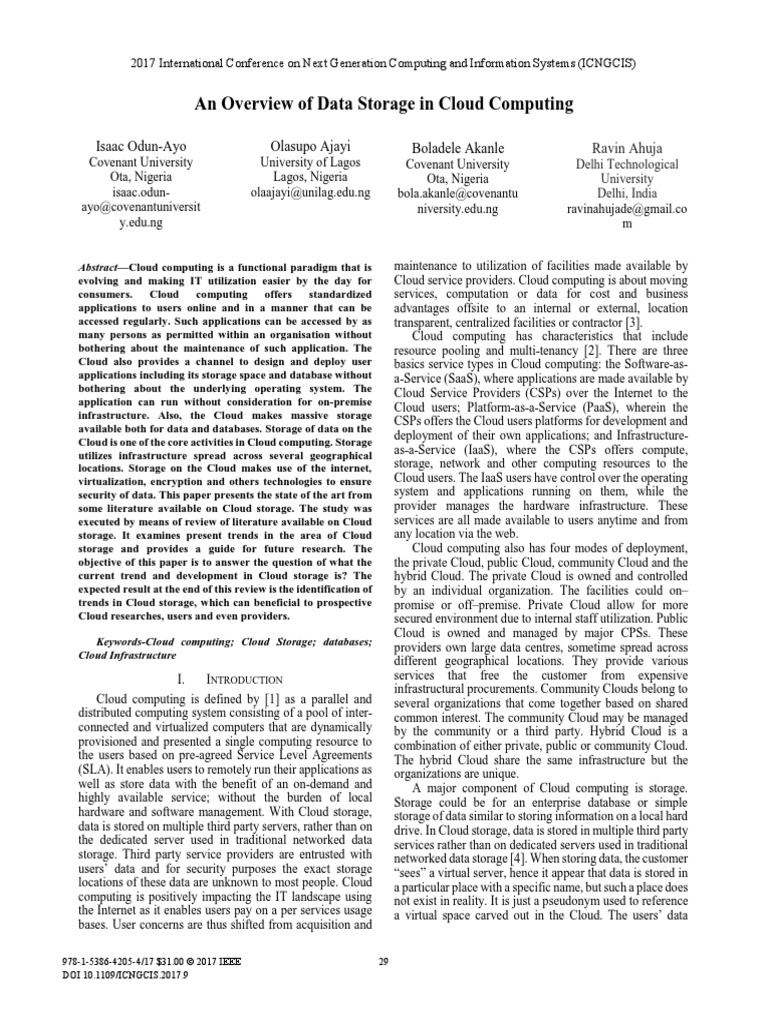 Data Storage in Cloud Computing | PDF | Cloud Computing | Virtualization