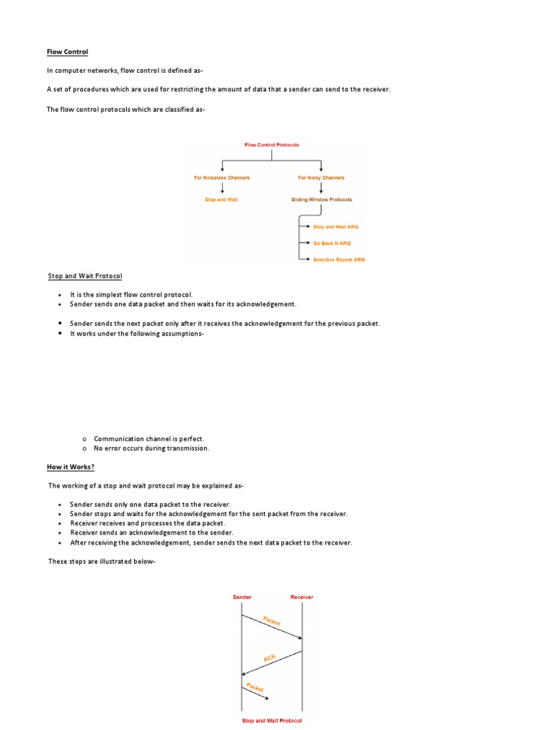 Stop and Wait Protocol Overview | PDF | Transmission Control Protocol ...