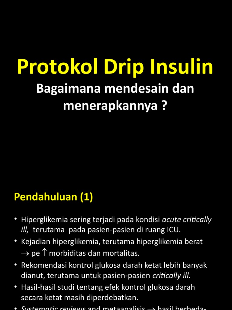 Drip Insulin | PDF