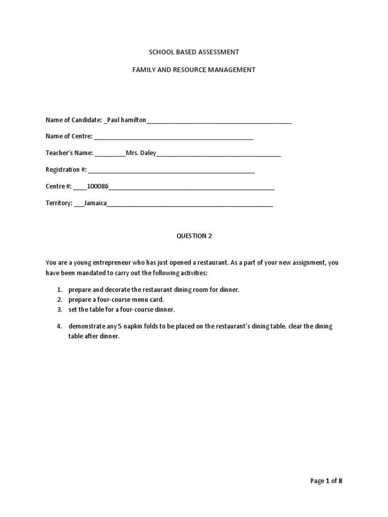 Grades 10 - 1 SBA-Practical Assignment Preparation Sheet (2) Paul ...