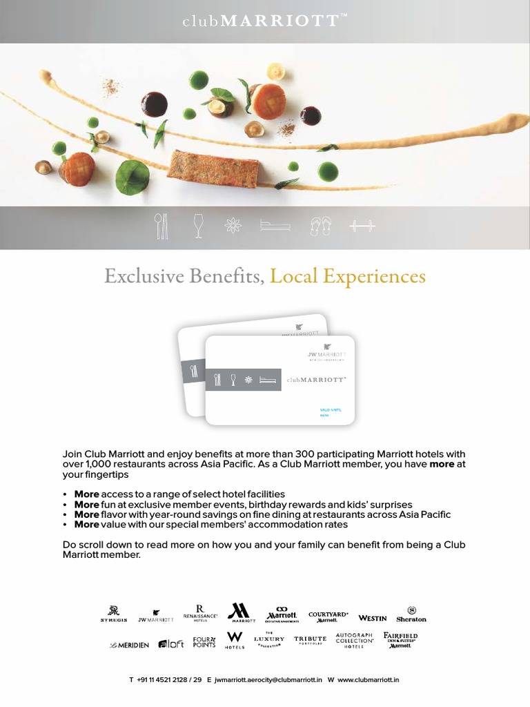 Club Marriott I JW Marriott Aerocity | PDF | Restaurants | Marriott ...