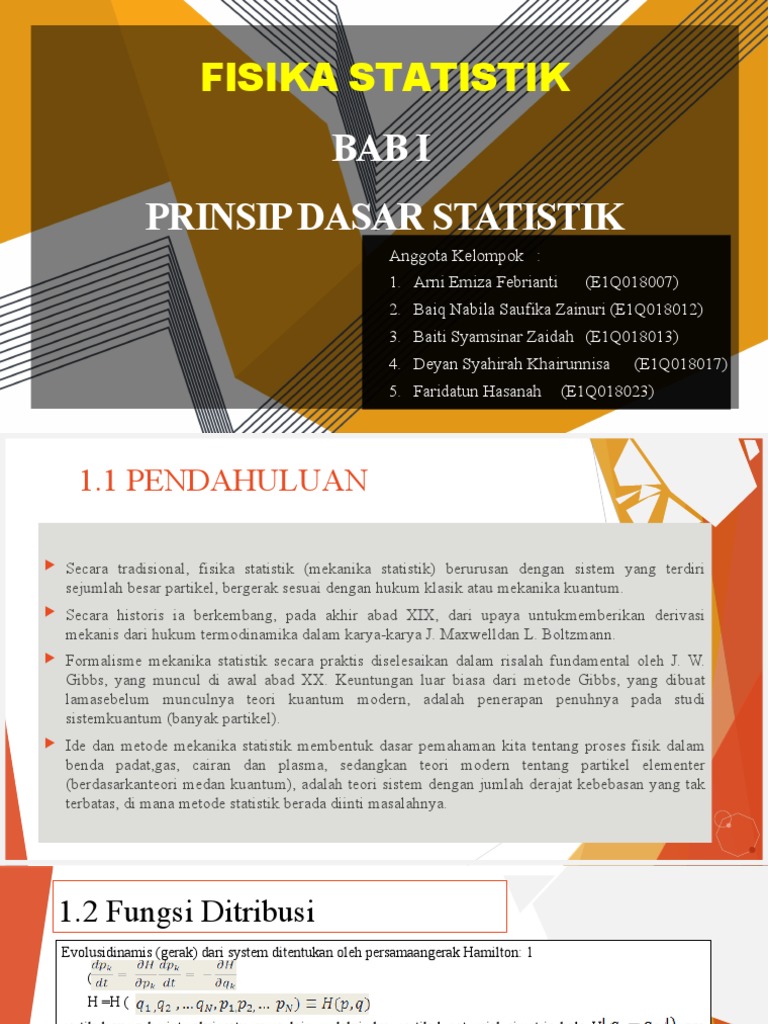 Fisika Statistik-PPT BAB 1 | PDF | Sains & Matematika