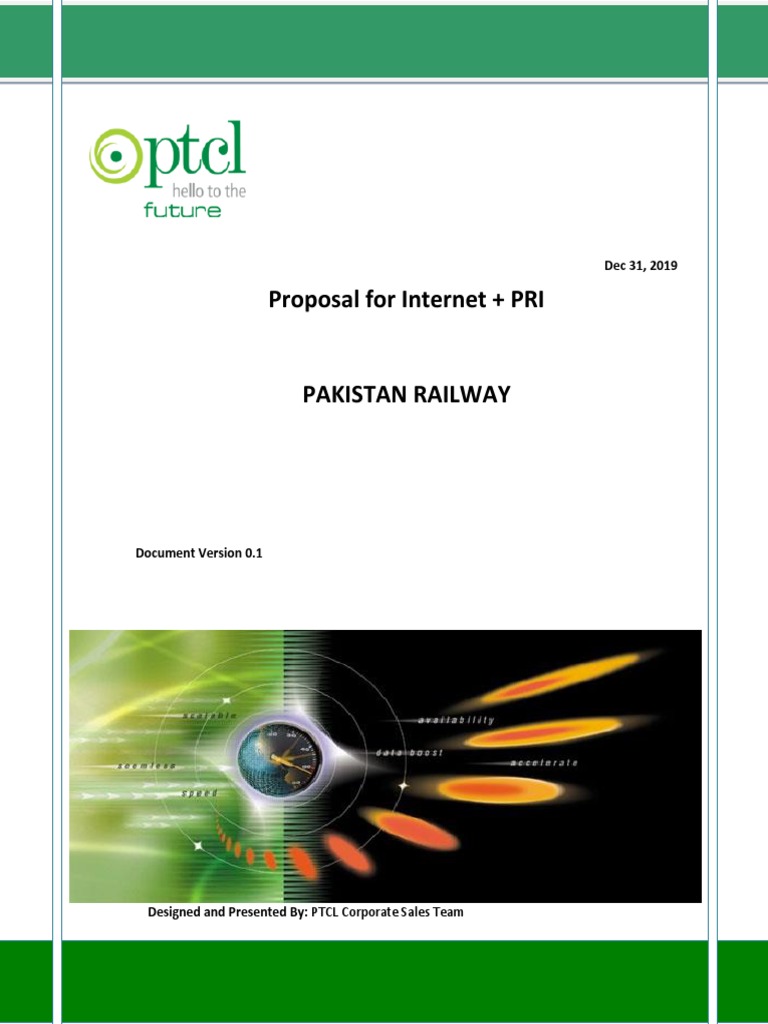PTCL Proposal For Pakistan Railway 31-12-2019 | PDF | Telecommunication ...