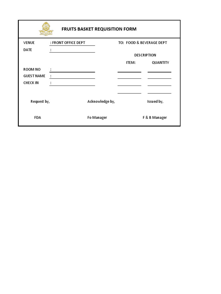 Fruit Basket Form | PDF