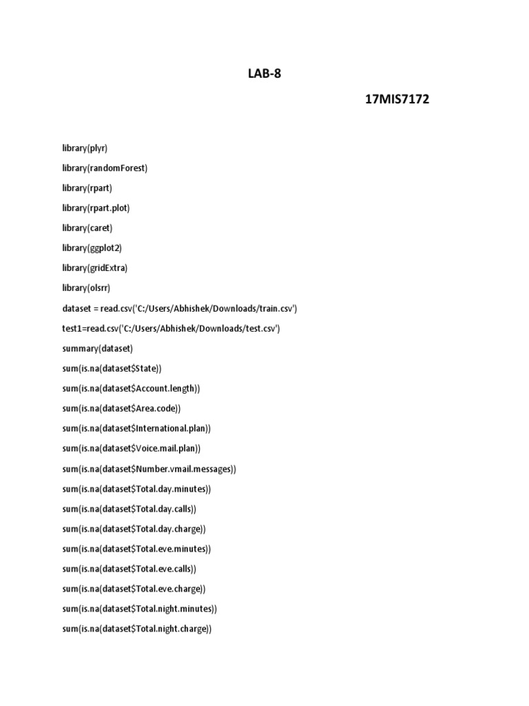 Lab-8 17mis7172 | PDF | Receiver Operating Characteristic | Computer Data