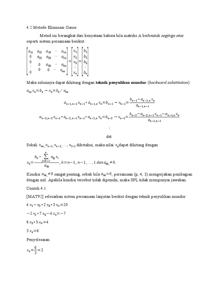 Metode Gauss Dan Gauss Jordan | PDF