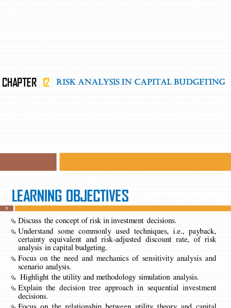 Capital Budgeting Risk Analysis | PDF | Net Present Value | Discounted ...