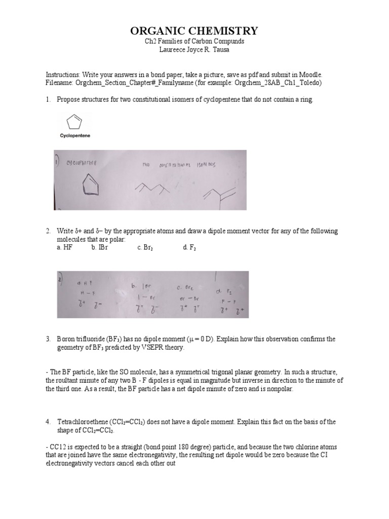 CH2 Final | PDF | Chemical Polarity | Dipole