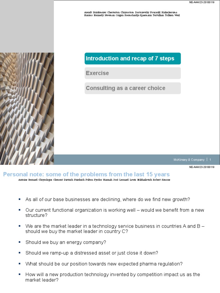 7-Step Problem-Solving Process | PDF | Retail | Mc Kinsey & Company