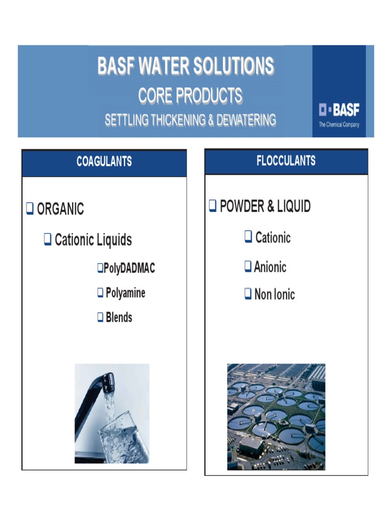 Basf Water Solutions: Core Products | PDF | Liquids | Soft Matter