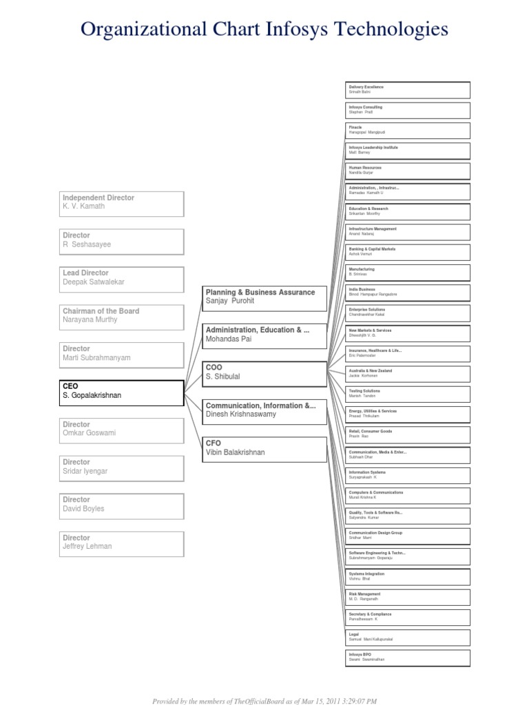 Infosys Organizational Structure Overview | PDF