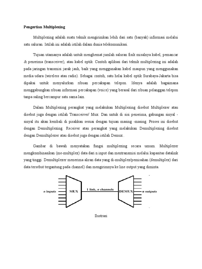 MAKALAH KOMUNIKASI DATA Multiplexing | PDF