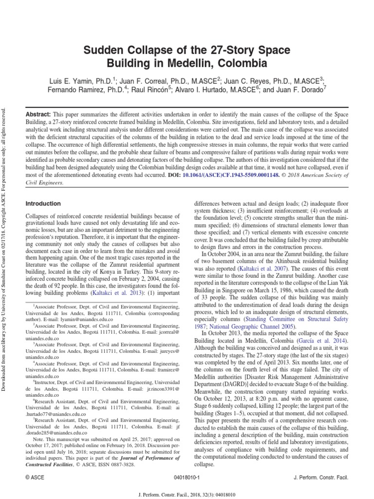 Sudden Collapse of The 27-Story Space Building in Medellin, Colombia ...