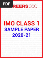 Imo Sample Paper Class-1 | PDF | Reason | Mathematics