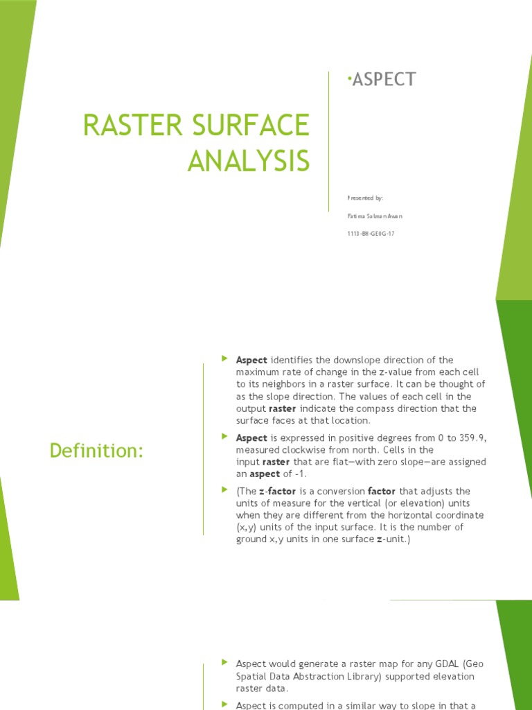 Raster Surface Analysis: Aspect | PDF | Erosion | Earth Sciences