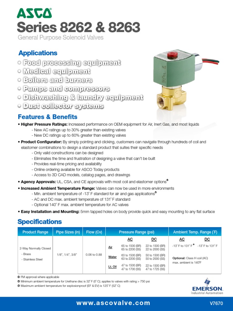Asco Solenoid Valve 2 | PDF | Valve | Building Engineering
