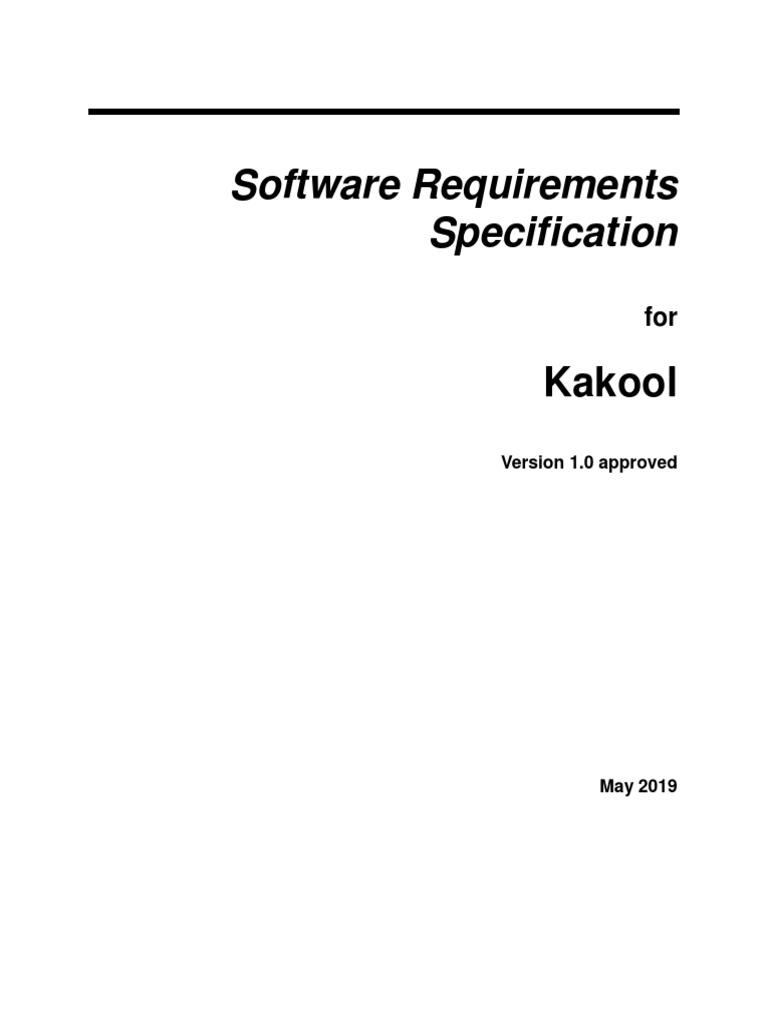 Contoh SRS PDF | PDF