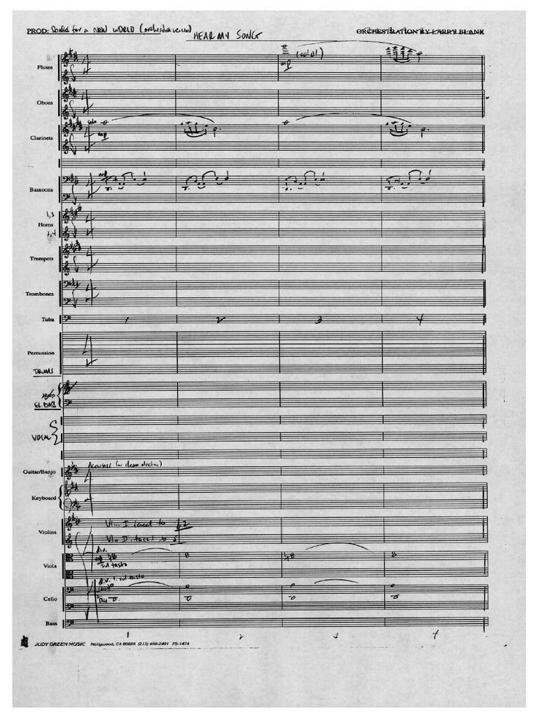 10 - Hear My Song Score | PDF