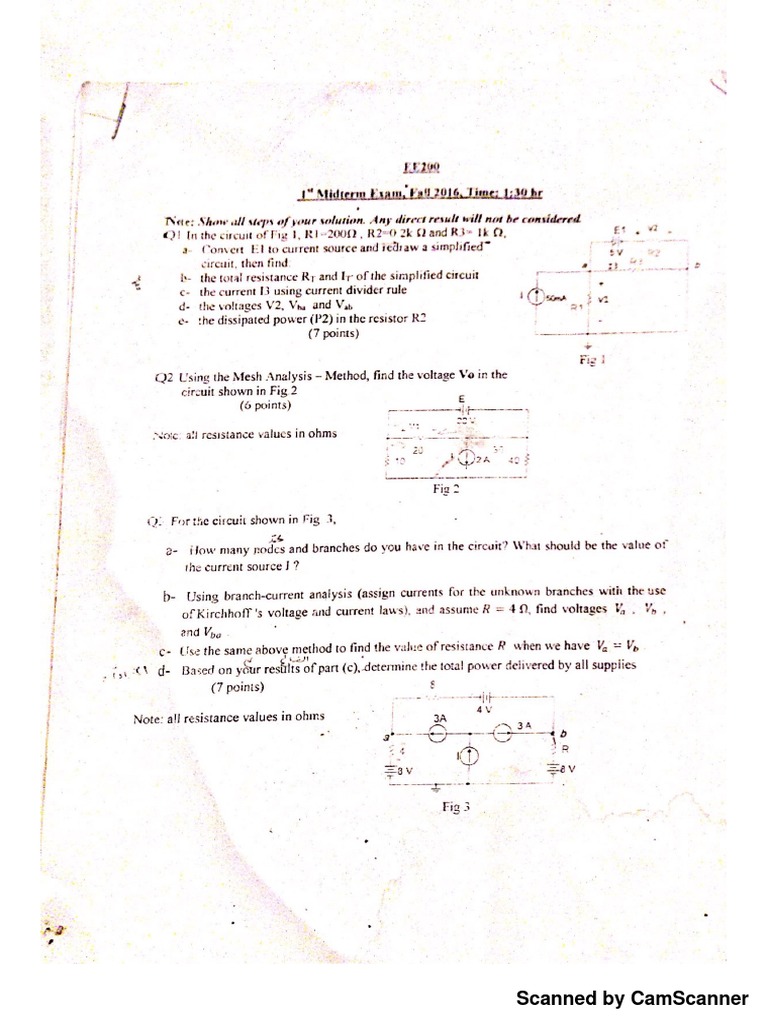 EE200 EE280 Exams | PDF