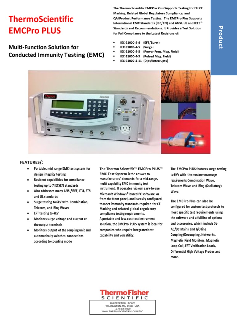 Thermo keytek EMC ProPLUS Brochure 2014 1-복사 | PDF | Capacitor ...