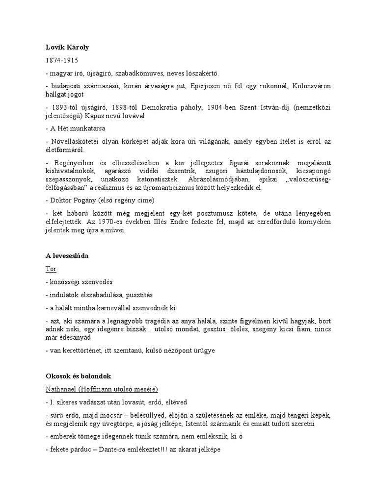 Lovik Károly | PDF