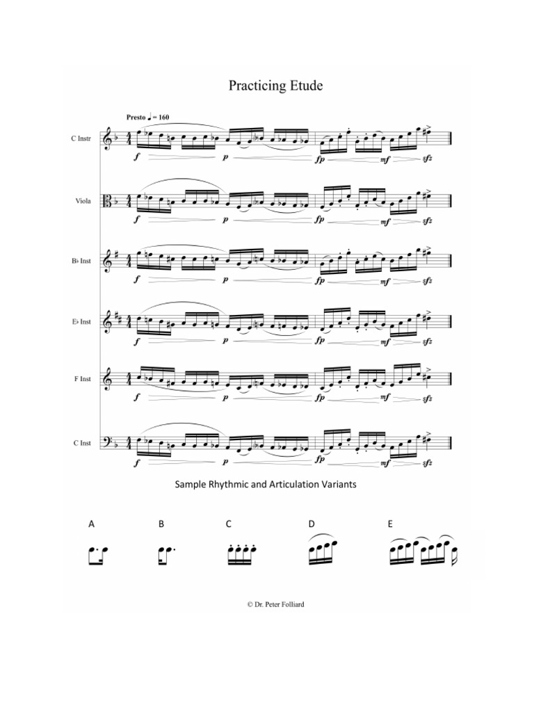 Sample Rhythmic and Articulation Variants | PDF