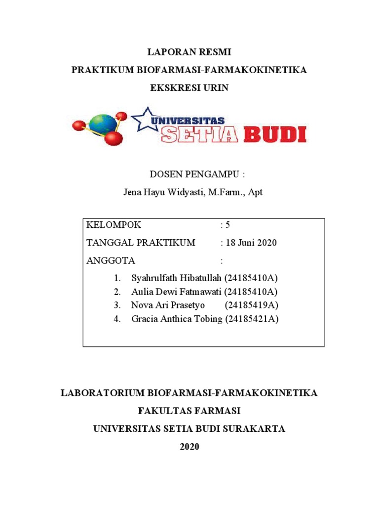 Laporan Resmi Ekresi Urin - Kelompok 5 | PDF