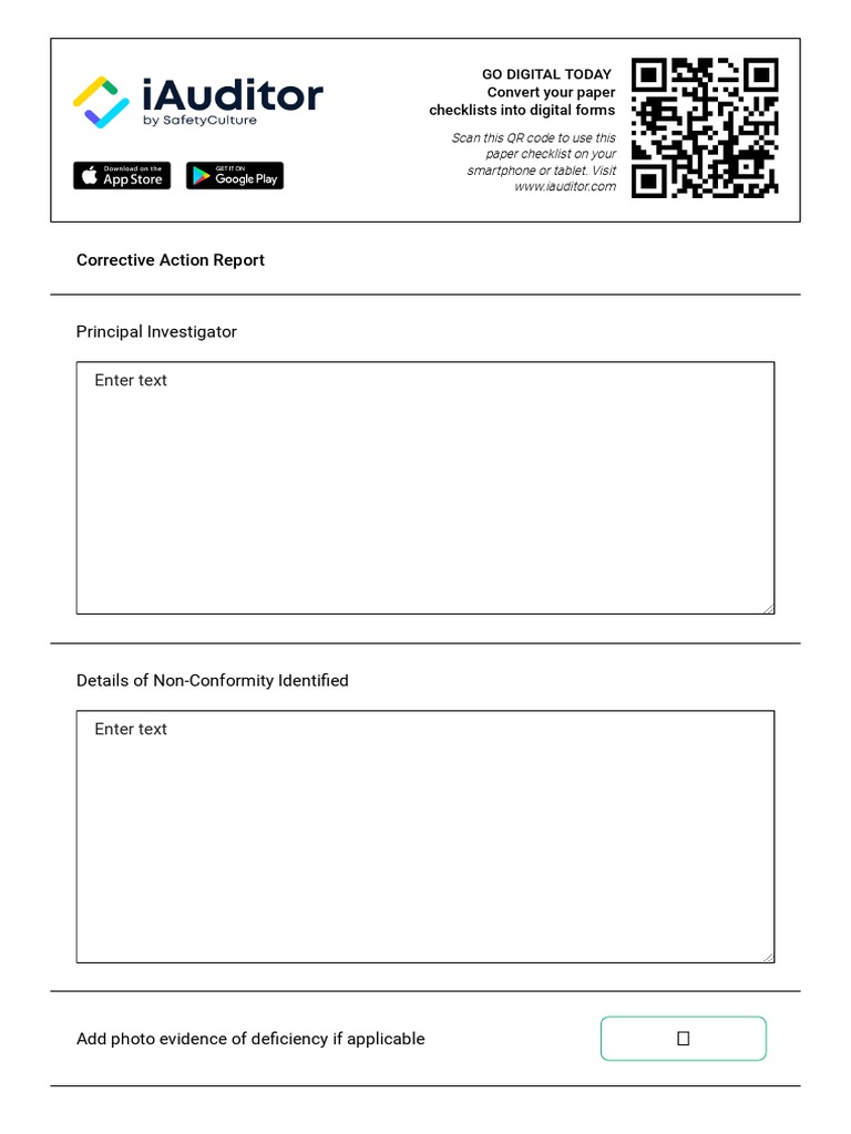 ISO 9001_2015 Corrective Action Report Template Checklist ...