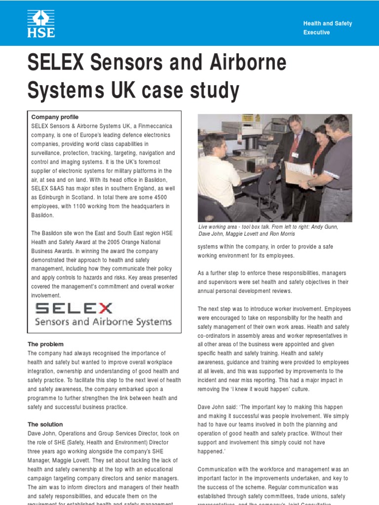 SELEX Sensors and Airborne Systems UK Case Study: Company Profile | PDF ...