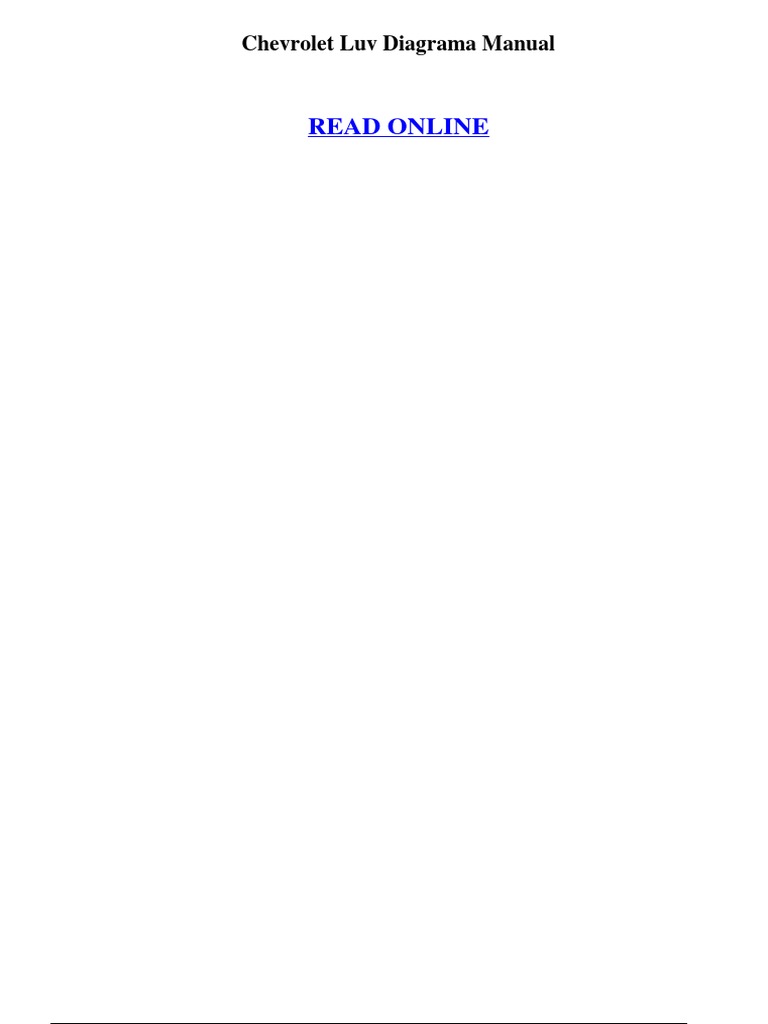 Chevrolet Luv Diagrama Manual | PDF | Chevrolet | Industrias