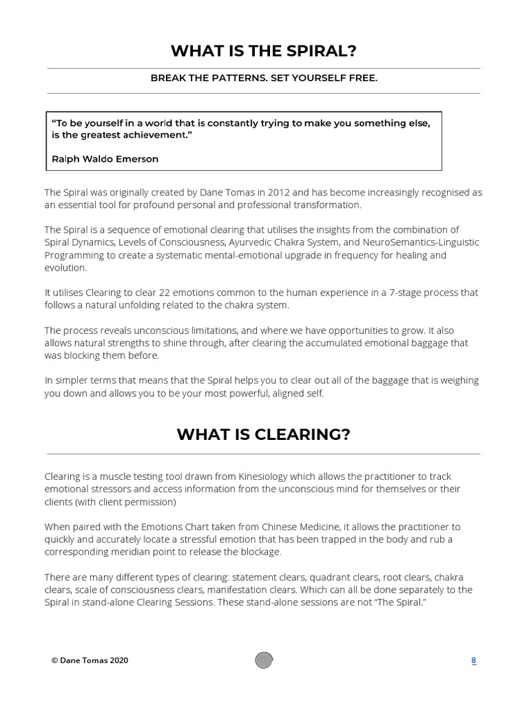 What Is The Spiral?: Break The Patterns. Set Yourself Free | PDF | Self ...