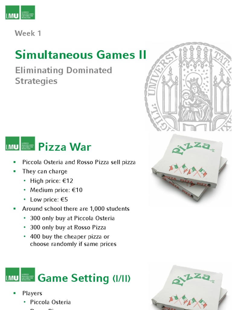 Eliminating Dominated Strategies in Pricing | PDF | Cooking, Food & Wine