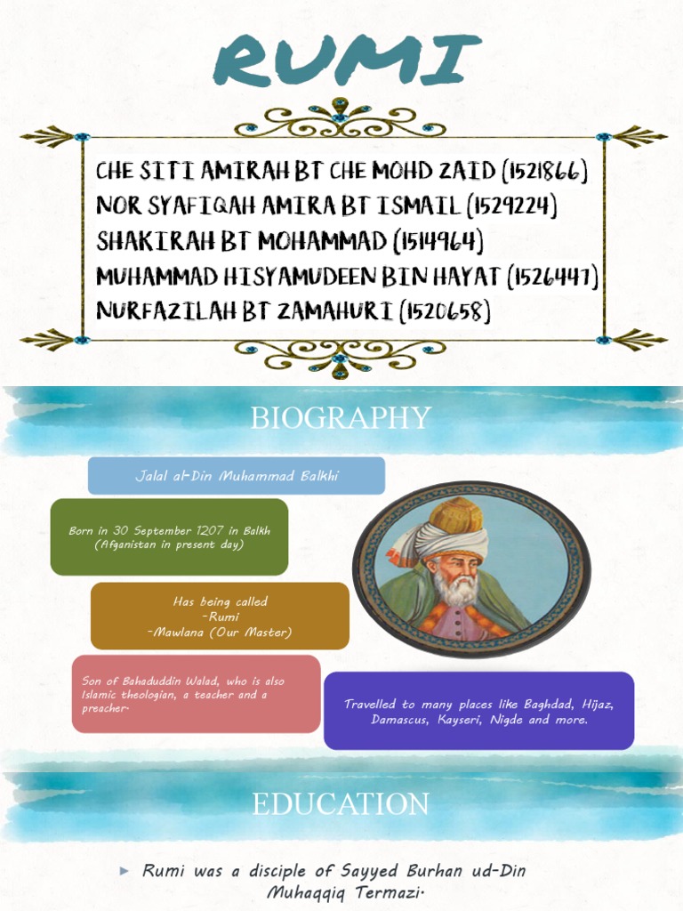 Presentation - Rumi | PDF | Rumi | Abrahamic Religions