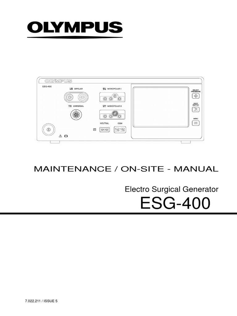 Maintenance / On-Site - Manual: Electro Surgical Generator | PDF | Electromagnetic Compatibility ...