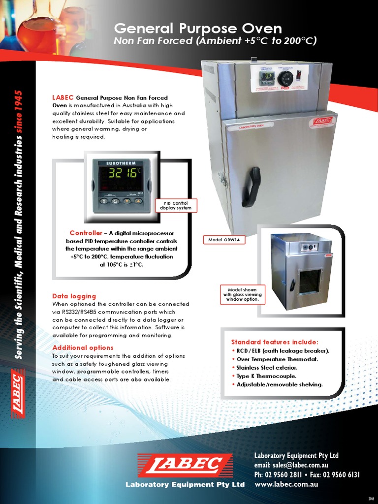 LABEC Oven ODW10 | PDF | Computer Engineering | Equipment