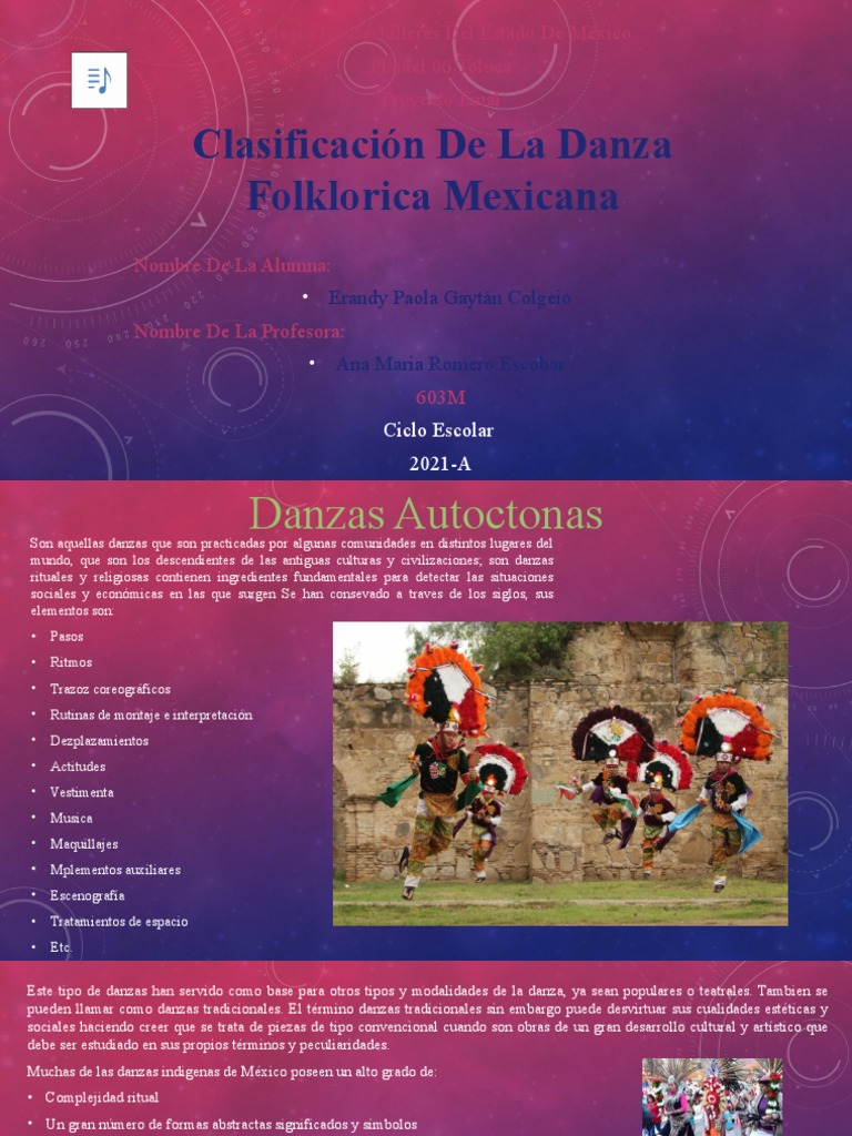 Clasificación de La Danza Folklórica Mexicana | PDF | Bailes | Folklore