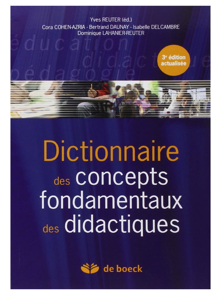 Dictionnaire Des Concepts Fondamentaux en Didactique | PDF