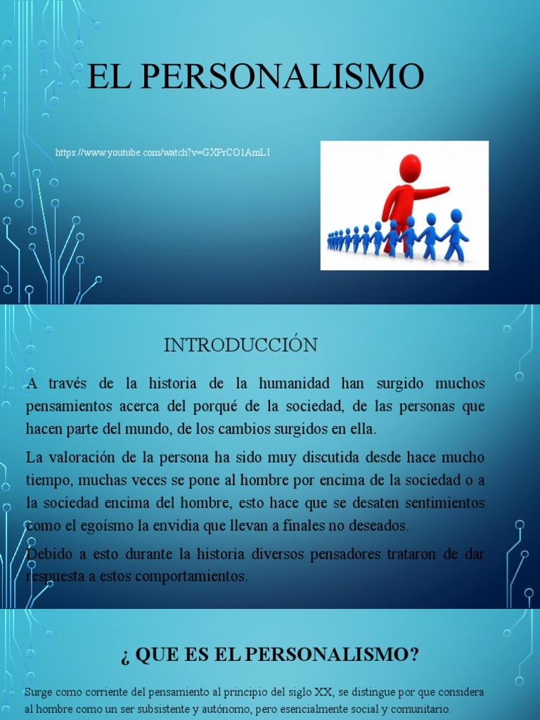 El Personalismo Filosofico. | PDF | La naturaleza humana | Teorías ...