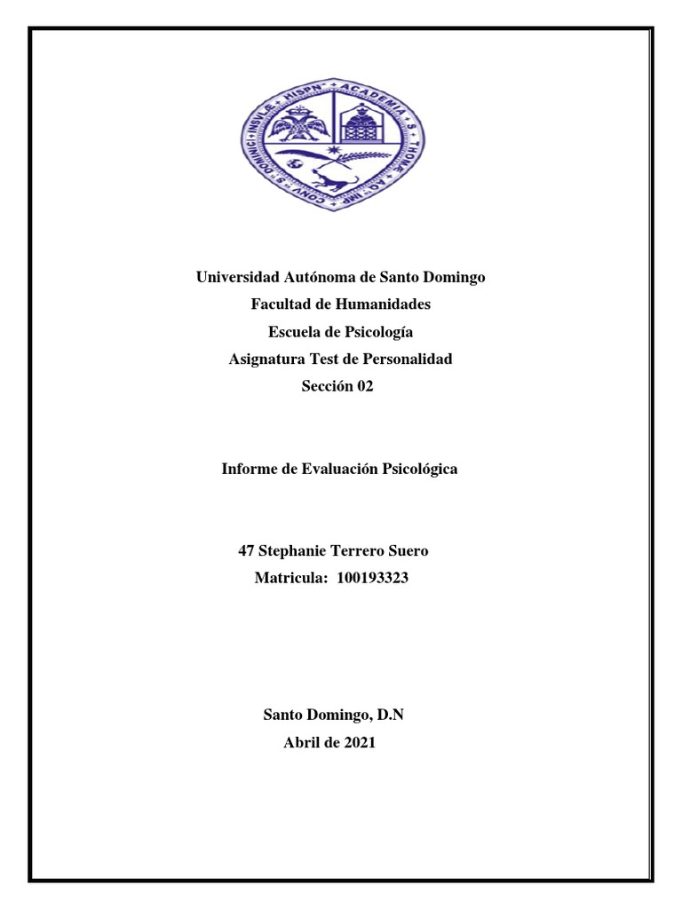 Ejemplo de Informe 16 FP - Mmpi-2 | PDF | Evaluación | Cuestionario