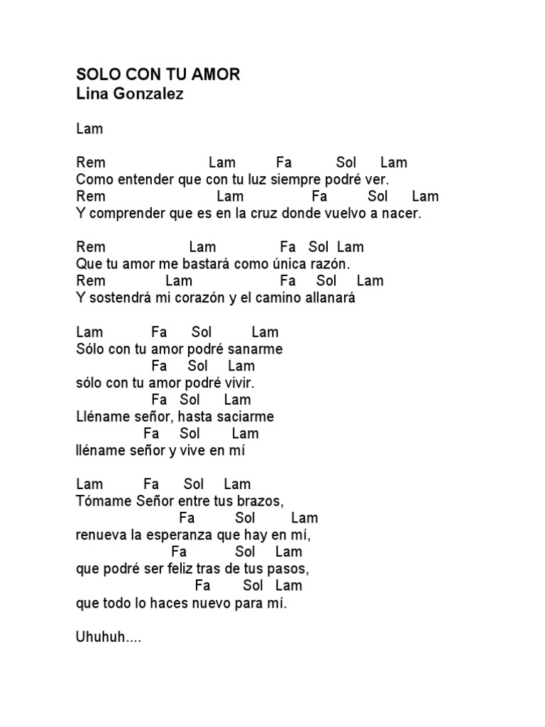 Solo Con Tu Amor | PDF