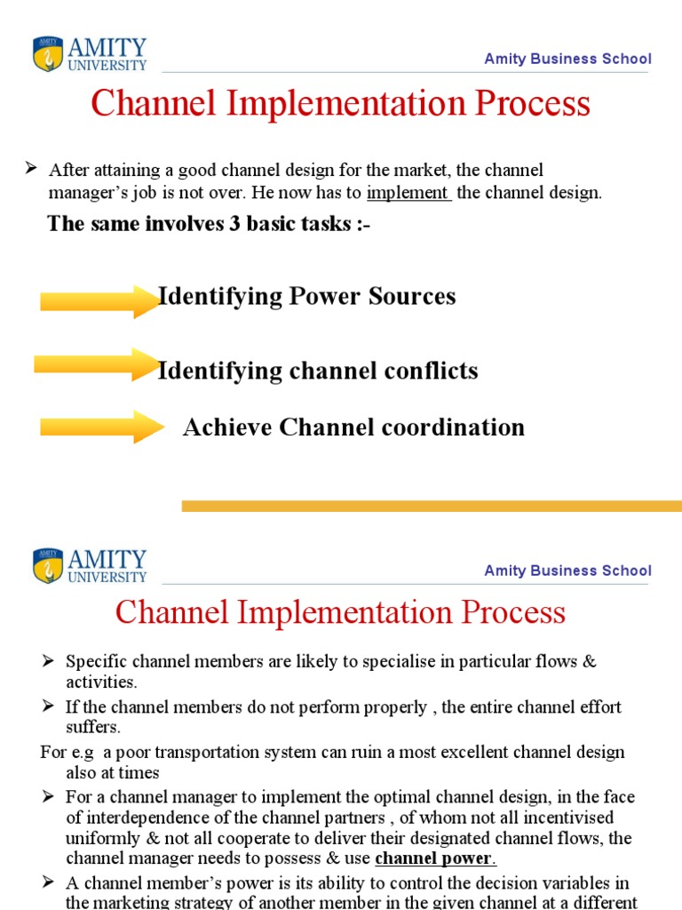 Channel Implementation Process: Identifying Power Sources Identifying ...