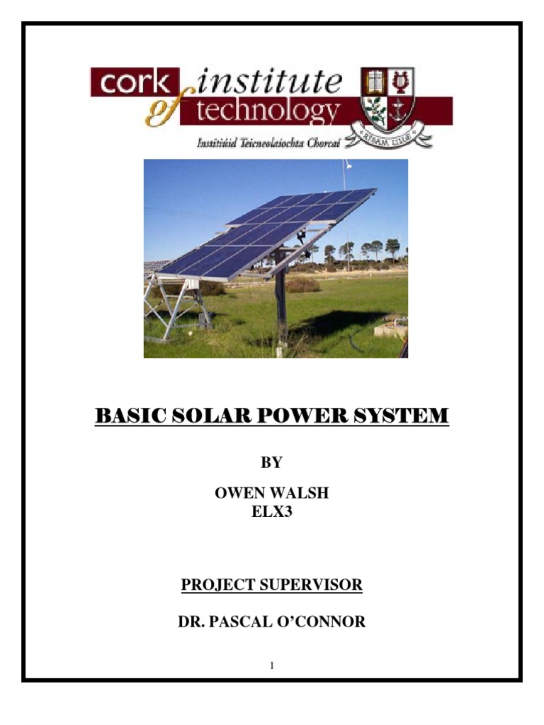 Basic Solar Power System | PDF | P–N Junction | Photovoltaics