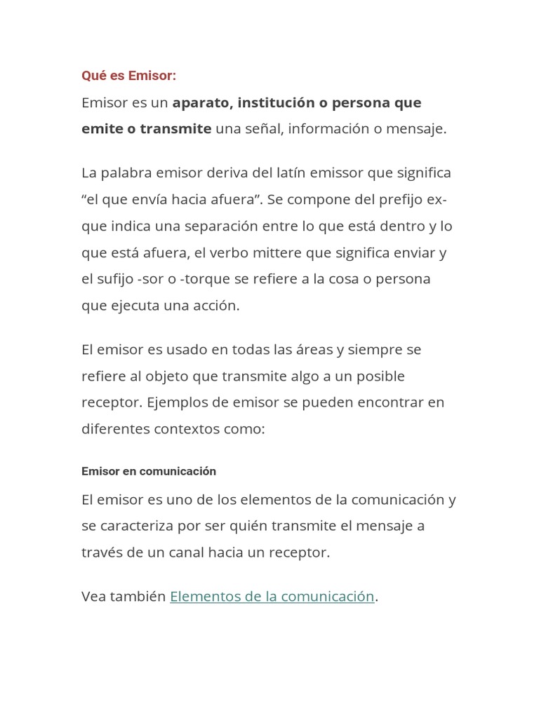 Qué Es Emisor | PDF